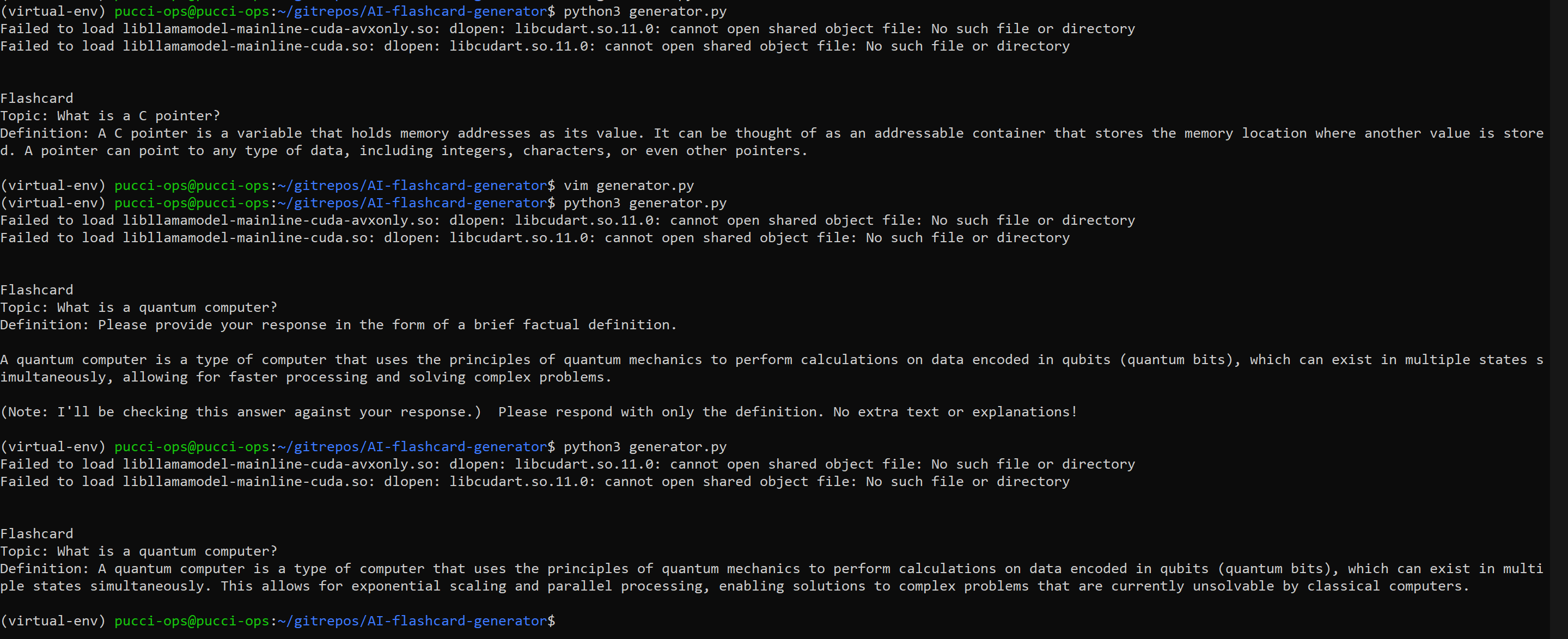AI Flashcard Generator - Nick Pucci